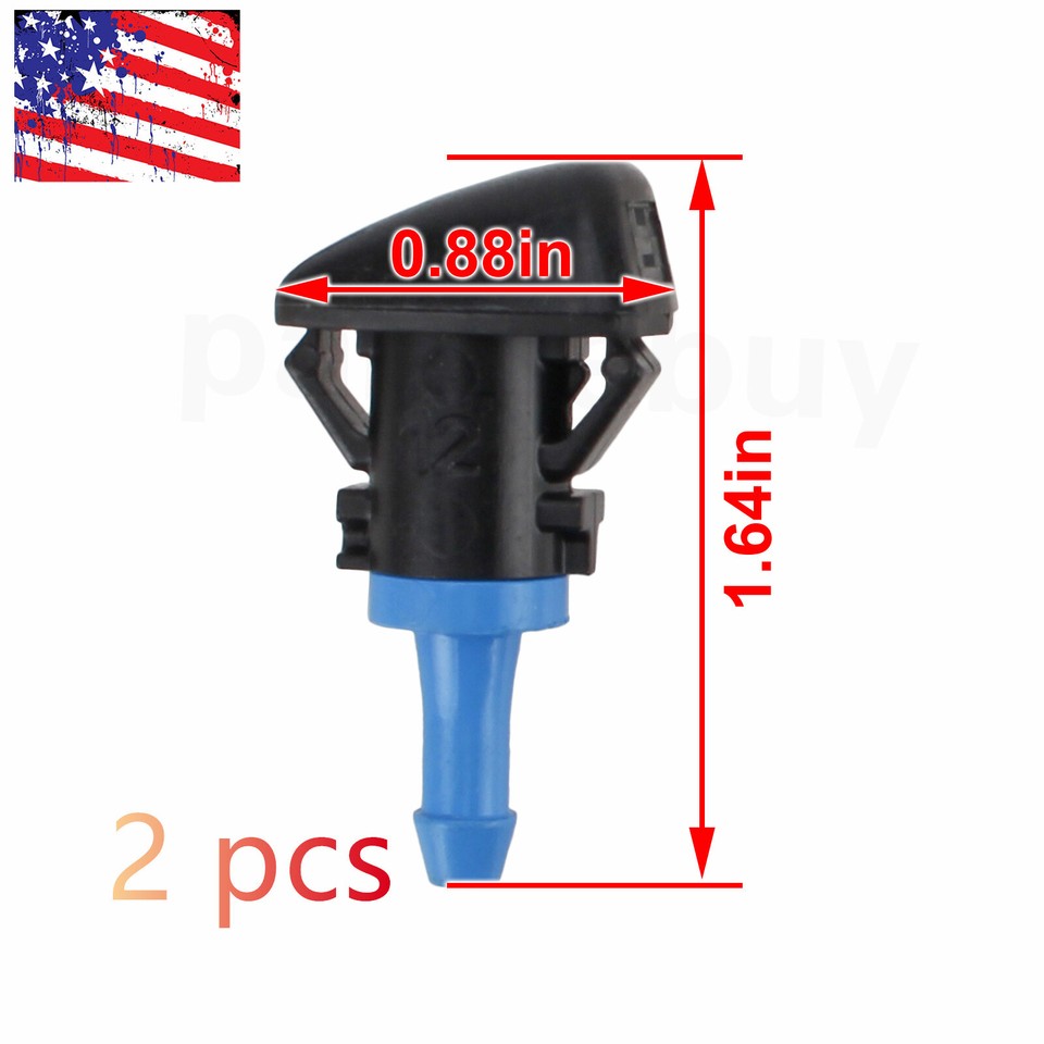 Fit for CHRYSLER 200 2011-2014 2x Windshield Washer Nozzle 68024312AB ...