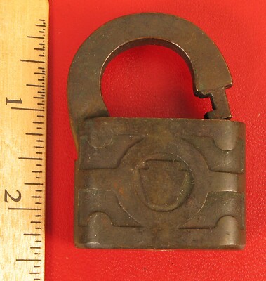 ANTIQUE BRASS LOCK PADLOCK RARE ! | eBay