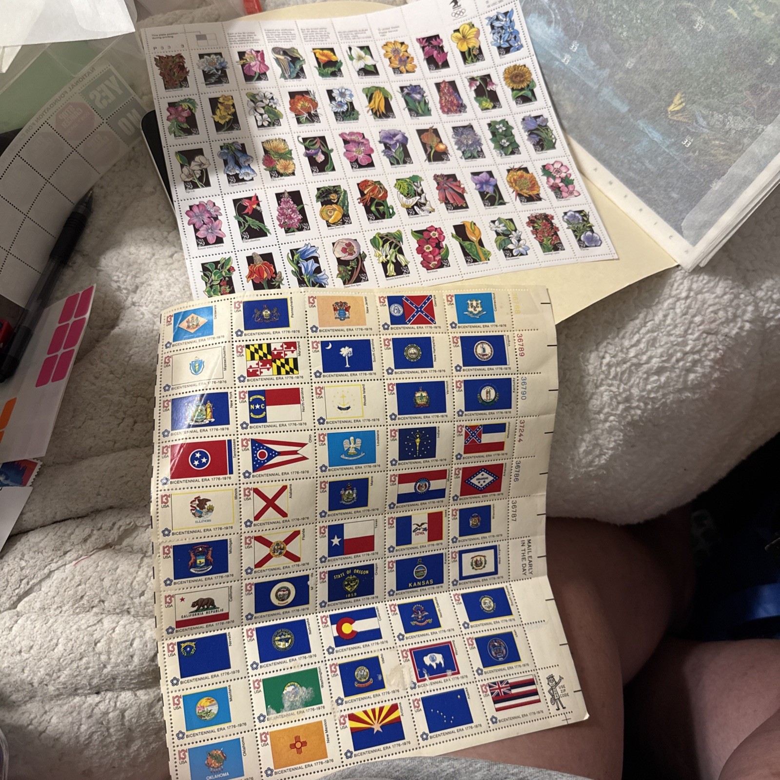 13-cent Us Flag Stamp & 29-cent Flower Stamps | eBay