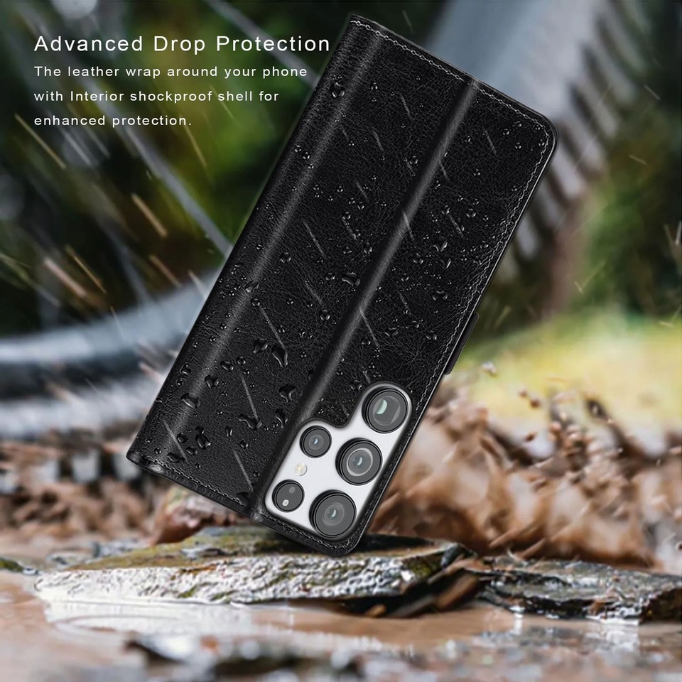 For Samsung S22/ Plus/ Ultra Wallet Leather Phone Case Flip Card ...