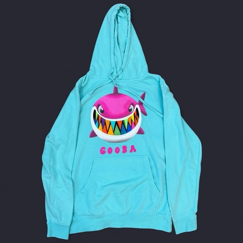 Tekashi 6IX9INE Gooba Hoodie Blue Sweatshirt Shark Rainbow Adult Size ...