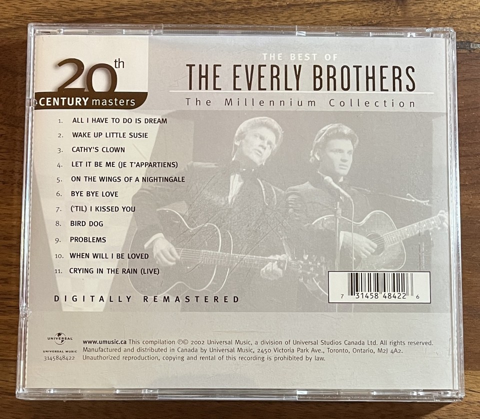 THE EVERLY BROTHERS - The Best of Millennium Collection | eBay