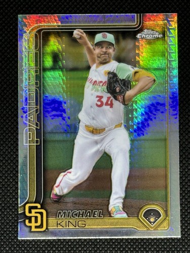2025 Topps Chrome Michael King Prism Refractor Parallel #35 San Diego ...