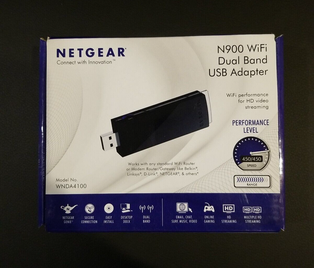 NETGEAR WNDA4100 Dual Band Wireless-n USB Adapter N900 for sale online ...