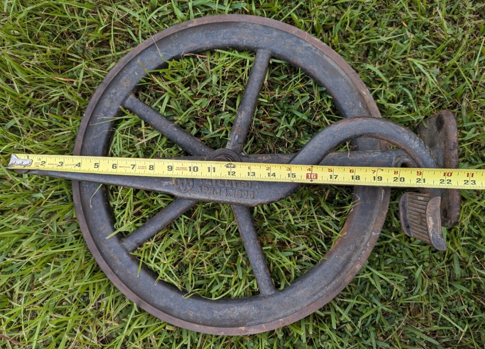 Antique Watchmaker's Jeweler's Lathe Flywheel Kick Fly Wheel Treadle ...