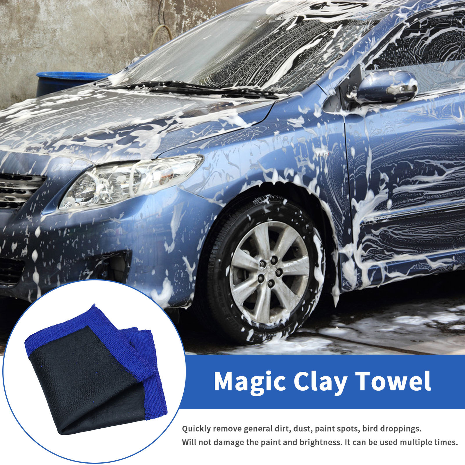 1-10Pack Microfiber Clay Bar Towel Car Detailing Cleaning Washing Cloth ...