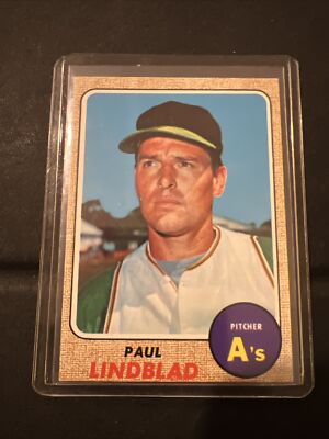 1968 Topps Baseball Card #127 Paul Lindblad - Low To Mid Grade - G/VG ...