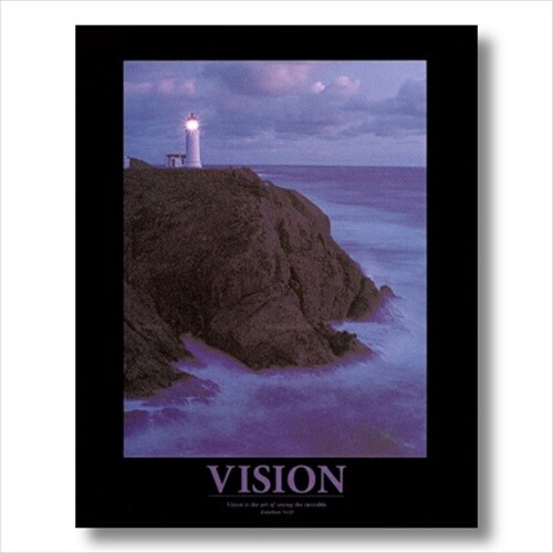 VISION Motivational Lighthouse Wall Picture Art Print | eBay