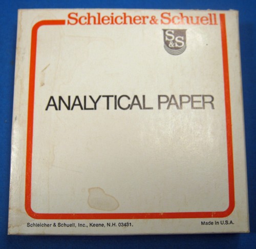SCHLEICHER & SCHUELL FILTER PAPER #589 11 CM NEW OLD STOCK FREE ...