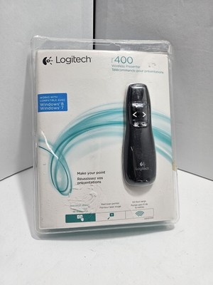 Authentic Logitech R400 Laser Presentation Remote - Black New | eBay