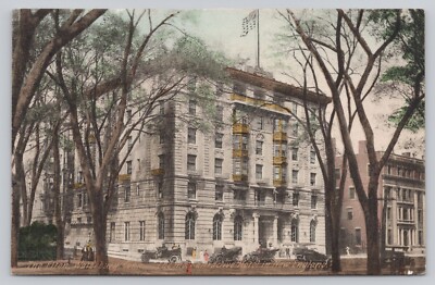 The Elton Hotel Building Waterbury Connecticut CT Hand Colored Postcard ...