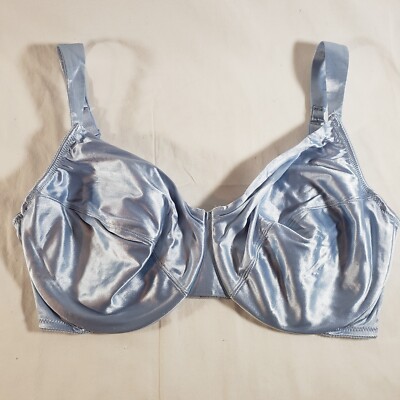 Victoria's Secret Second Skin Satin Unlined Full Coverage Bra 40DD Blue ...