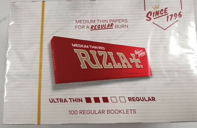 Rizla Red Rolling Paper Cigarette Papers 100 Booklets Box OFFER ONLY £ ...