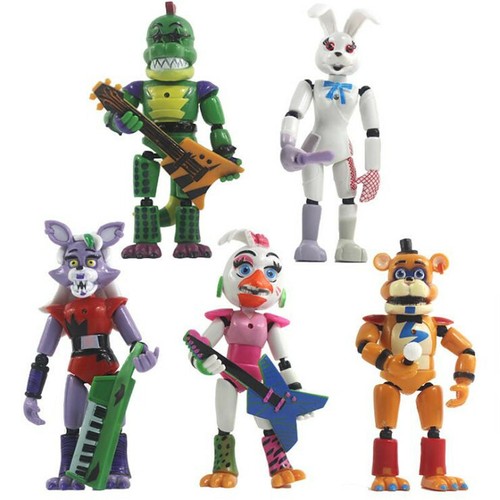 5Pcs FNAF Five Nights at Freddy's Security Breach Action Figure Toy ...