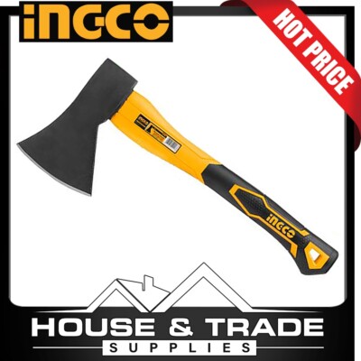 INGCO Axe 390mm 600g Fibreglass Handle Drop Forged Hammerhead HTM ...