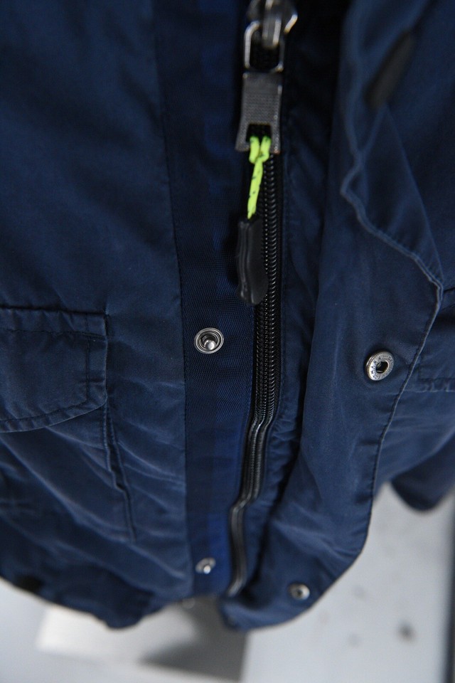 Nautica Navy Blue Softshell Zip Cargo Jacket Water Resistant- Size ...