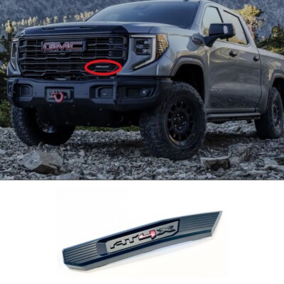 1Pcs Front Bumper Grille AT4X Emblems Badge for 2022-2023 Sierra 1500 ...