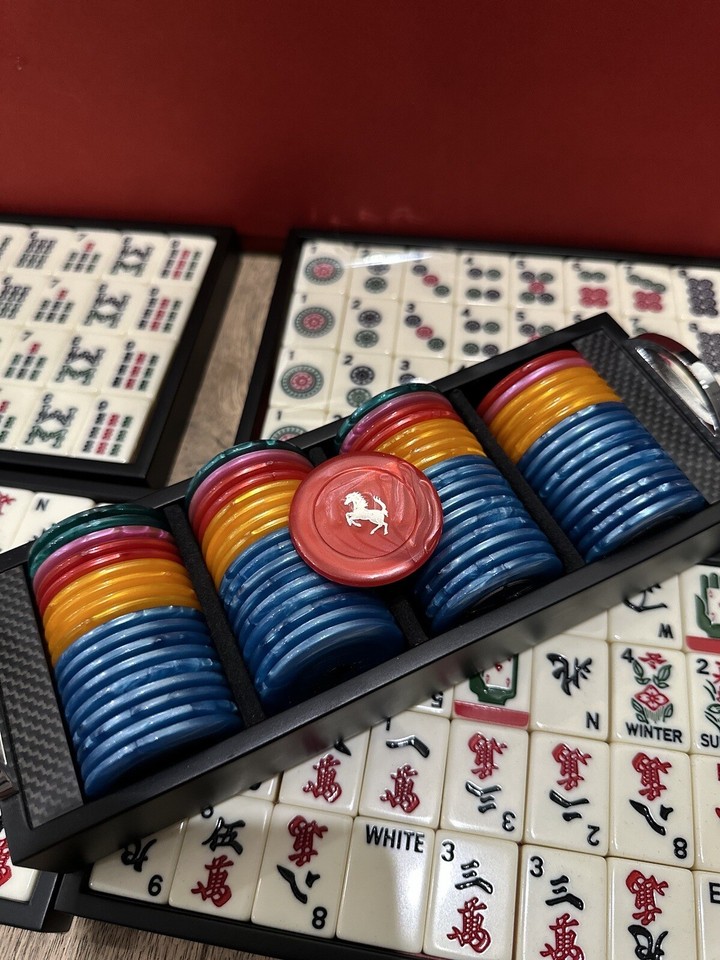 Brand New Ferrari Mahjong Set Some Pieces still in plastic. Ferrari ...