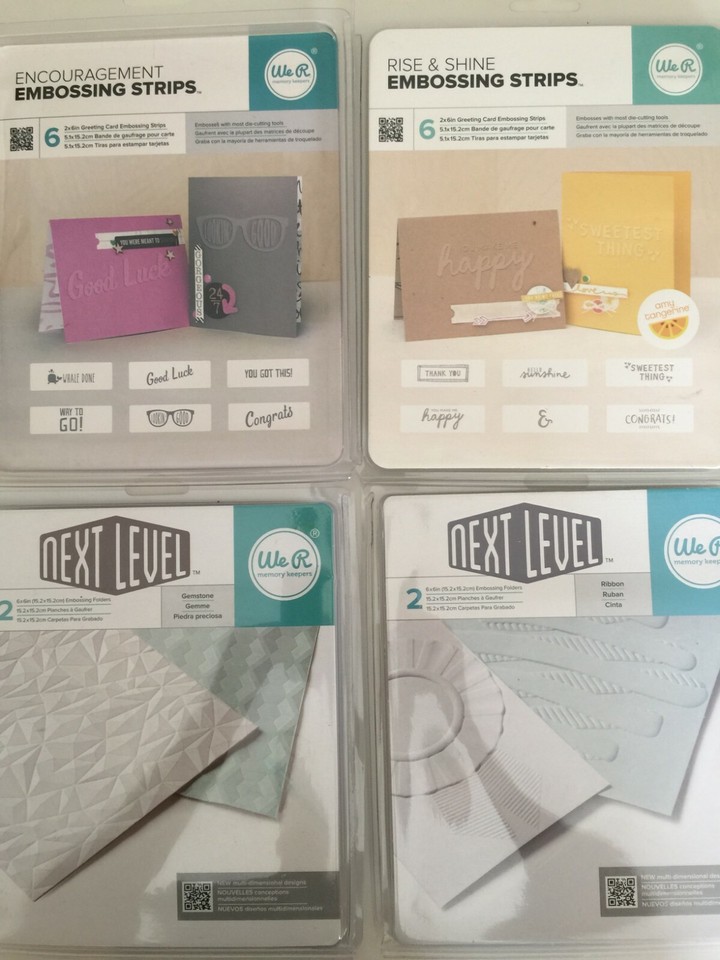 American Crafts We R Memory Keepers 6" x 6", 2" x 6" Embossing Folders ...