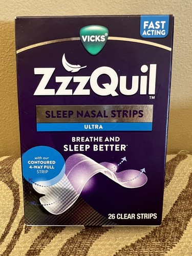 Vicks ZzzQuil ULTRA Clear Nighttime Sleep Nasal Strips 26 | eBay