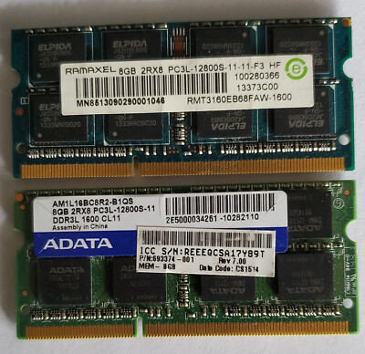 16GB (2x8GB) Mix PC3L-12800S SoDIMM DDR3-1600Hz Memory Mini PC laptop ...