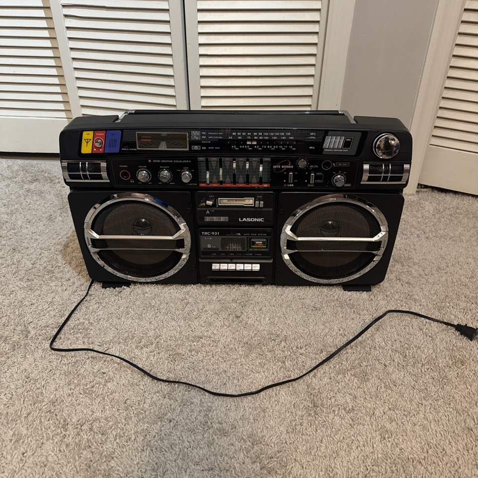 VTG Lasonic TRC-931 Cassette Player/Recorder AM/FM Radio/Boombox ...