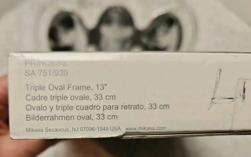 Mikasa Princess Triple Oval Picture Frame Crystal German Standing ...