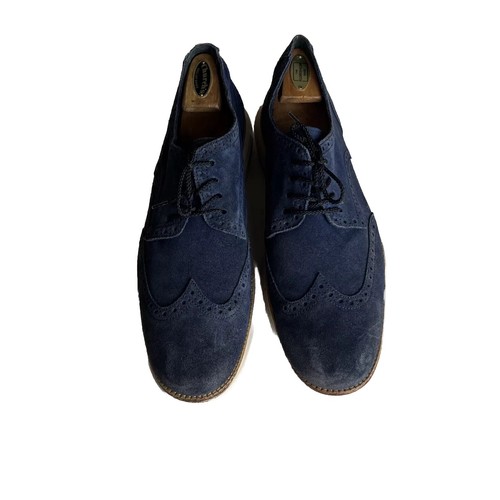 Cole Haan Men’s Blue Suede Wing Tip Shoes size 12. | eBay