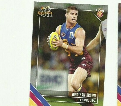 2011 AFL SELECT CHAMPIONS BRISBANE LIONS JONATHAN BROWN #15COMMON CARD ...