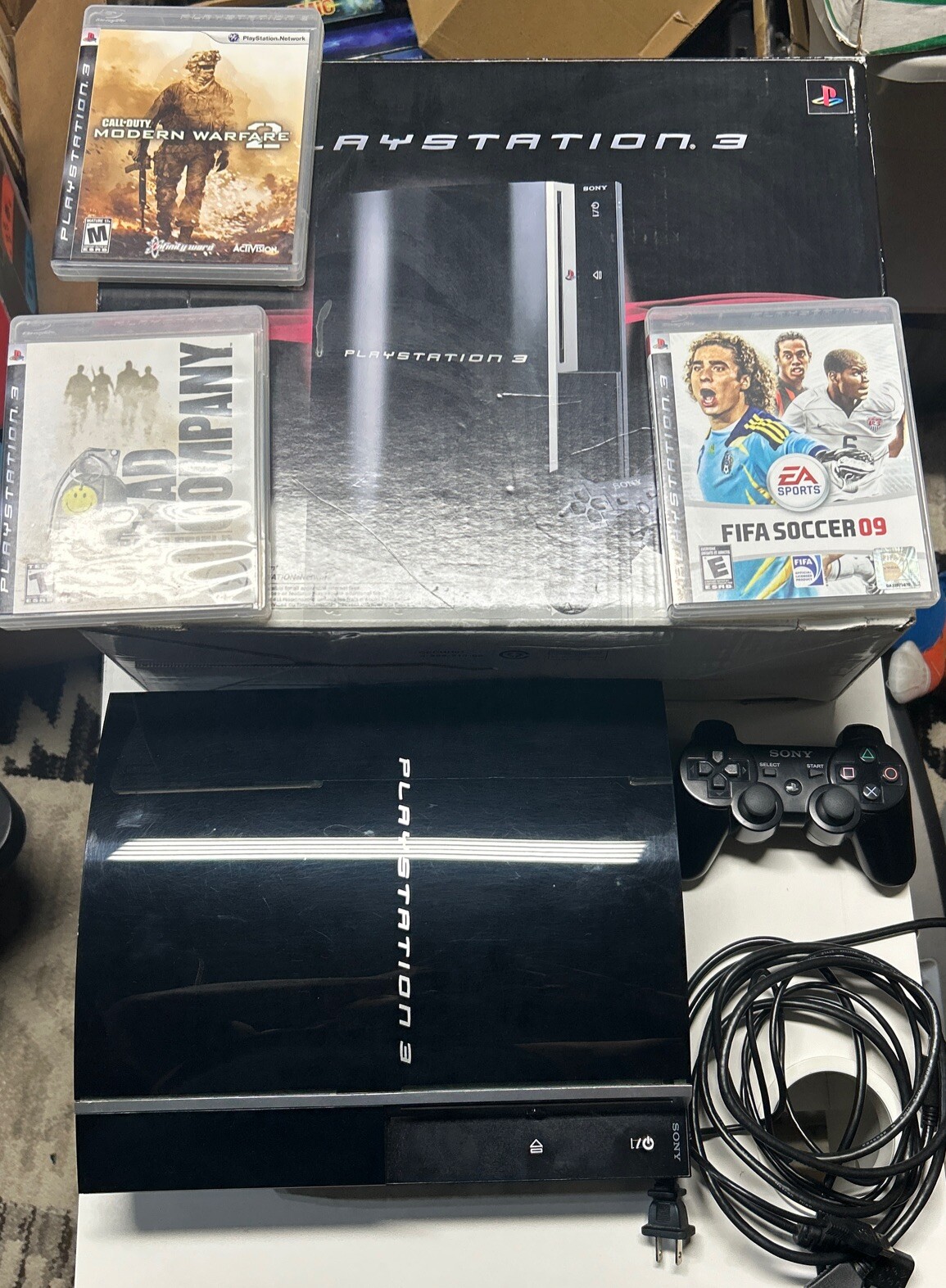 PlayStation 3 PS3 Console 40GB Tested With Box And 3 Games!!! | eBay