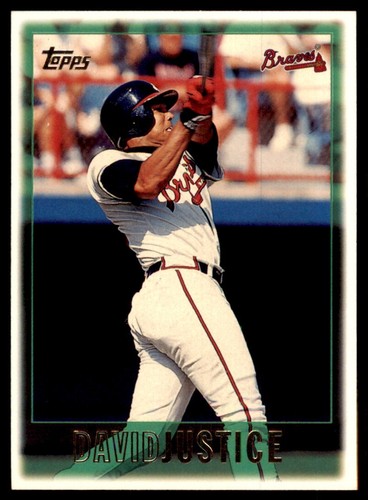 1997 Topps David Justice Baseball Card Atlanta Braves #244 | eBay