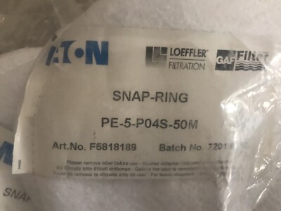 2x EATON Snap-Ring PE-5-P04S-164ft Stainless, Polyester Needle Felt ...