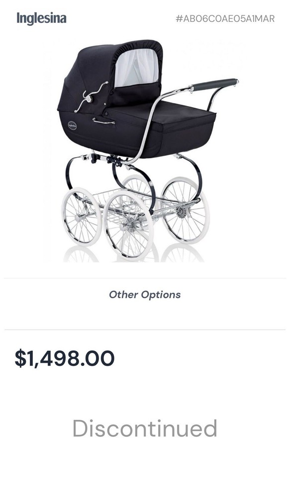 Inglesina Stroller Classica – Collection “Blue Label” / Pram Bassinet ...