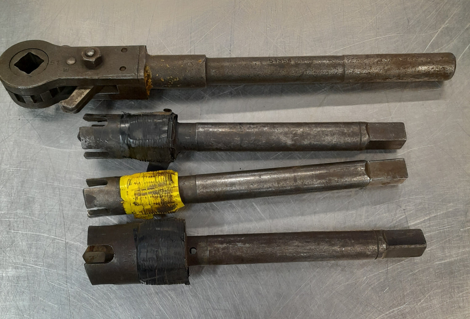 Mueller Drill Tap and Shell Cutter Set 2", 1 1/2", 1 1/4" with Ratchet ...