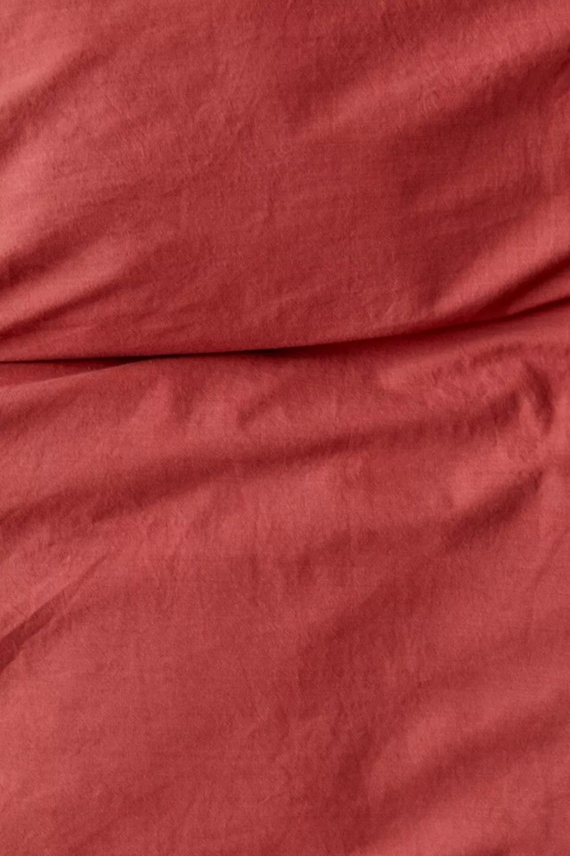 Rust Washed Linen Cotton Duvet Cover Set Soft Bedding Vintage ...