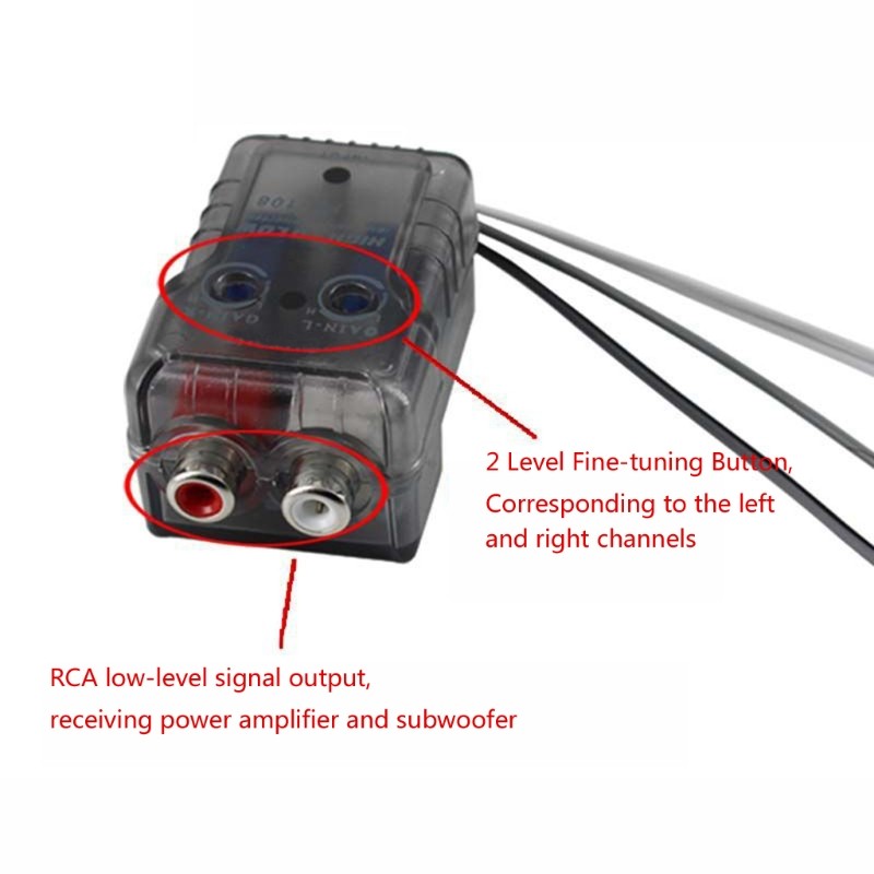 Car Auto RCA Speaker High To Low Level Line Output Converter Adapter ...