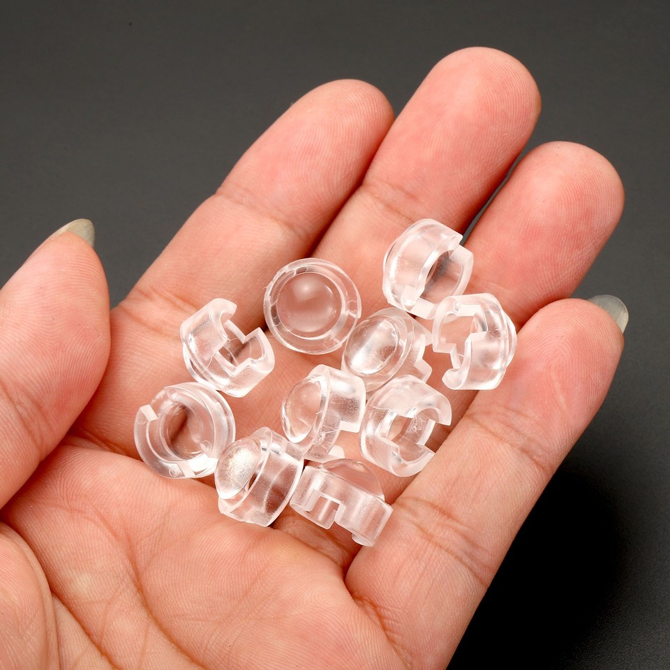 13mm LED Convex Len 15pcs 45 Degree Beam Angle Acrylic LED Optical ...