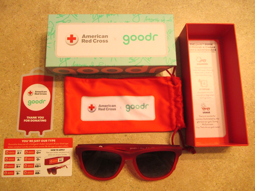American Red Cross Goodr Polarized Sunglasses ~Limited Blood Donor ...