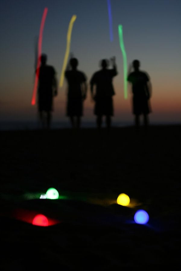 Glow in The Dark LED Day Night Lighted Bocce Ball Set Choose (4 Color ...