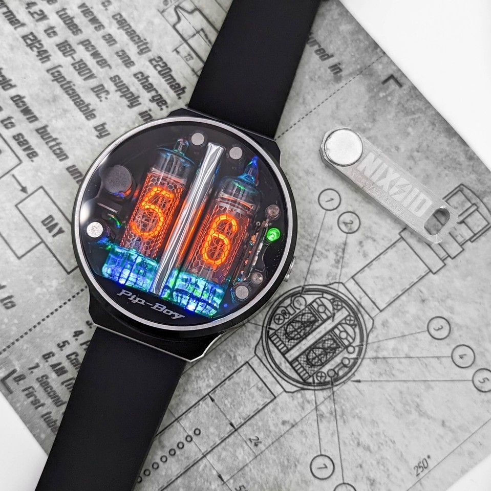 Steampunk Nixie Tube Fallout Rare Wrist Watch Nixoid Next (Metal ...