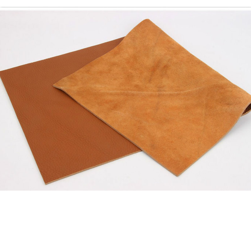 3.5mm DIY Genuine Thick Cowhide Leather Fabric First Layer Lychee Grain ...