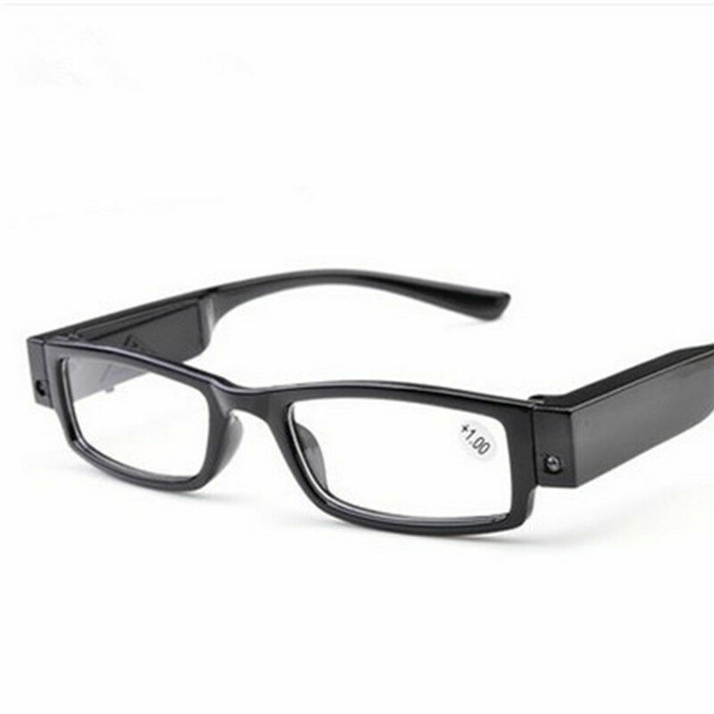 Multi Strength Eyeglass LED Reading Glasses Spectacle Light Diopter ...