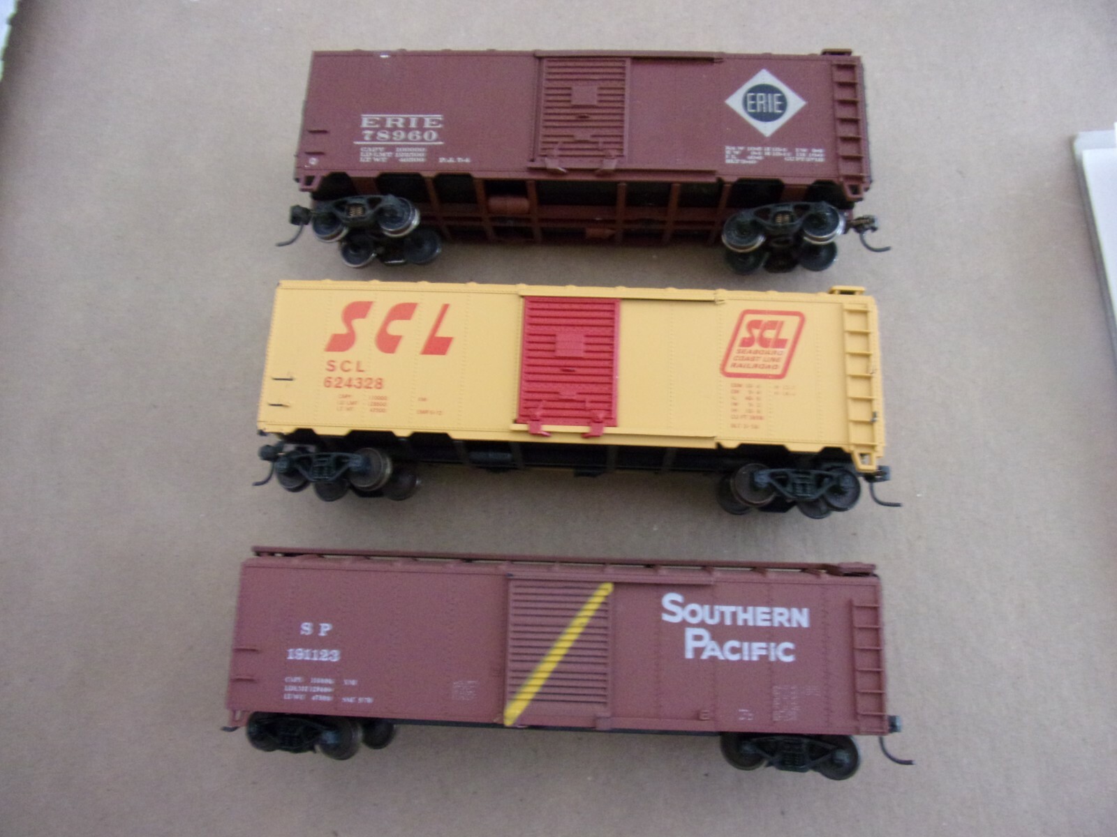 rc (3) w/K-D’s BOX CARS S.P. 191123 , SCL 624328 , ERIE 78960 | eBay