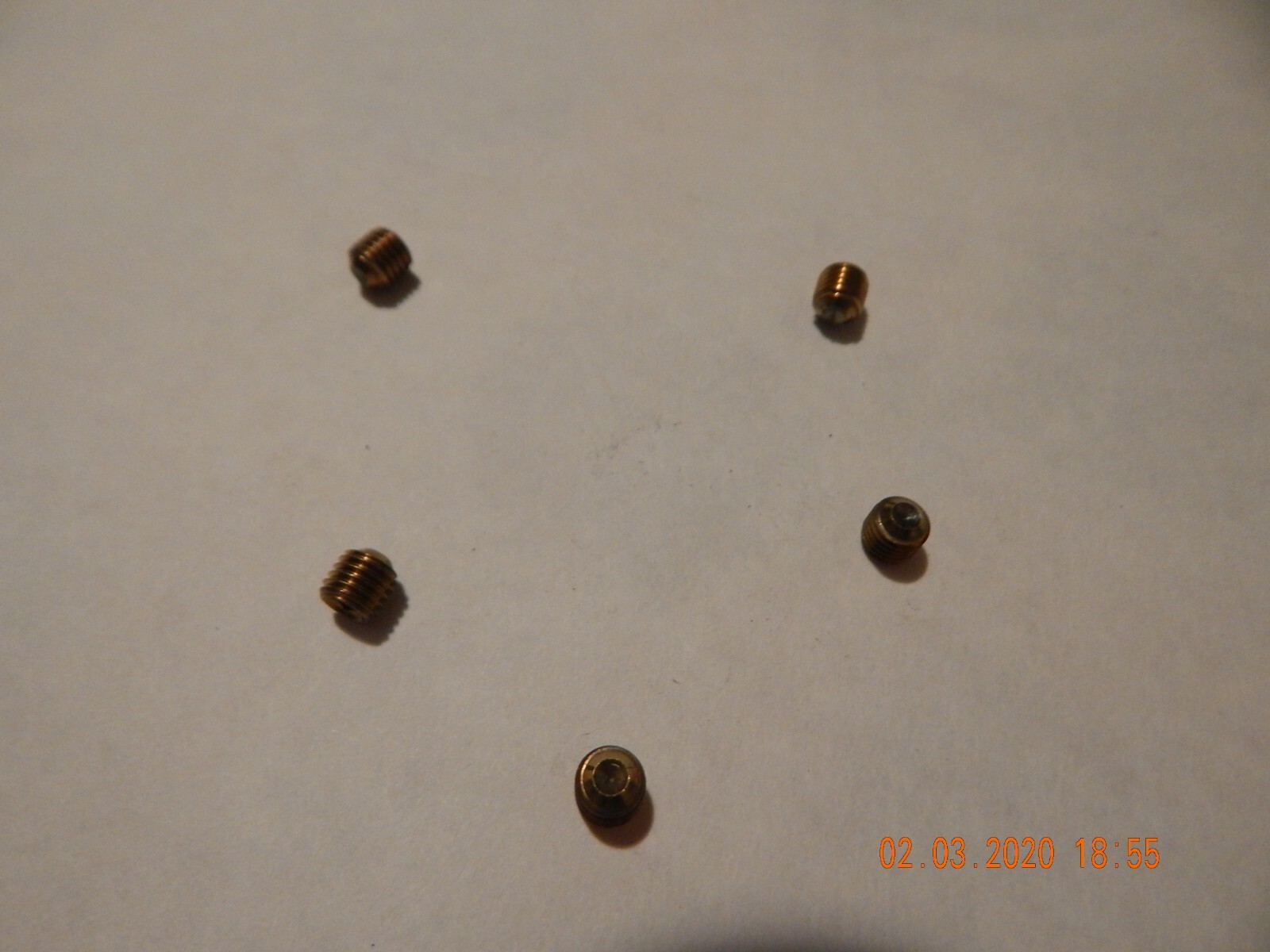 BRASS SOCKET SET SCREWS 1/4-28 x 1/4" CUP POINT 5 PCS. NEW | eBay