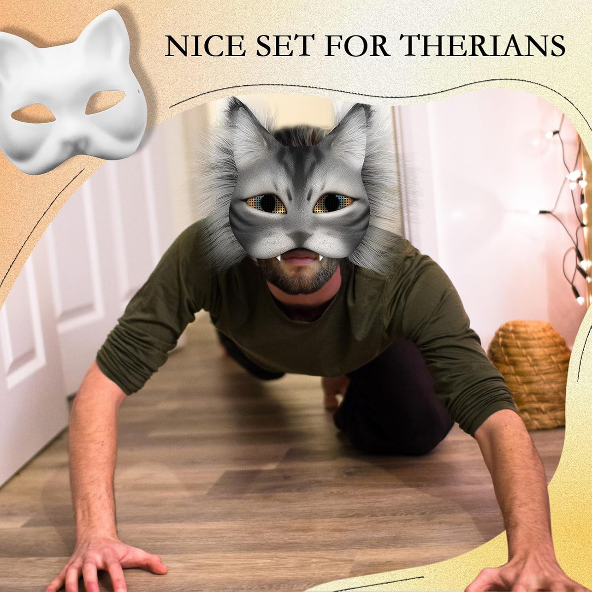 Persian Cat Therian Mask