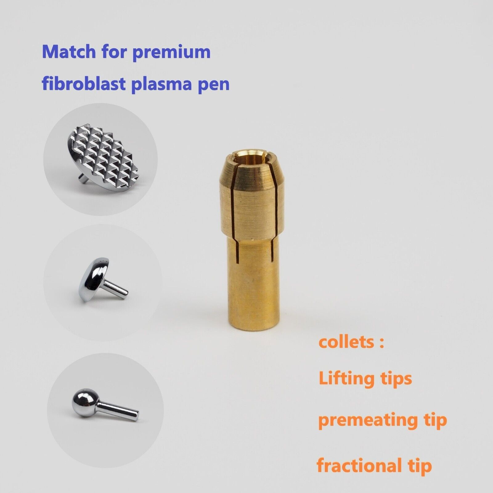 Replacement Fibroblast Premium Plasma Pen Collets and Bending Straight ...