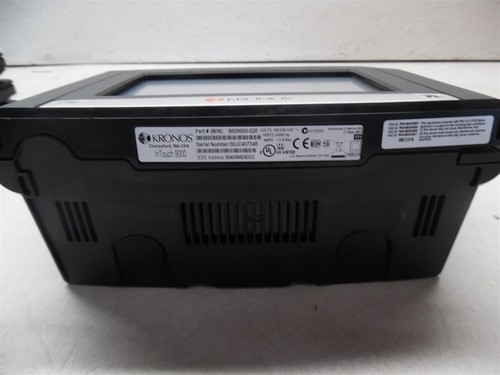 Kronos Time Clock intouch 9000 H3 TouchID 8609000-028 POE | eBay