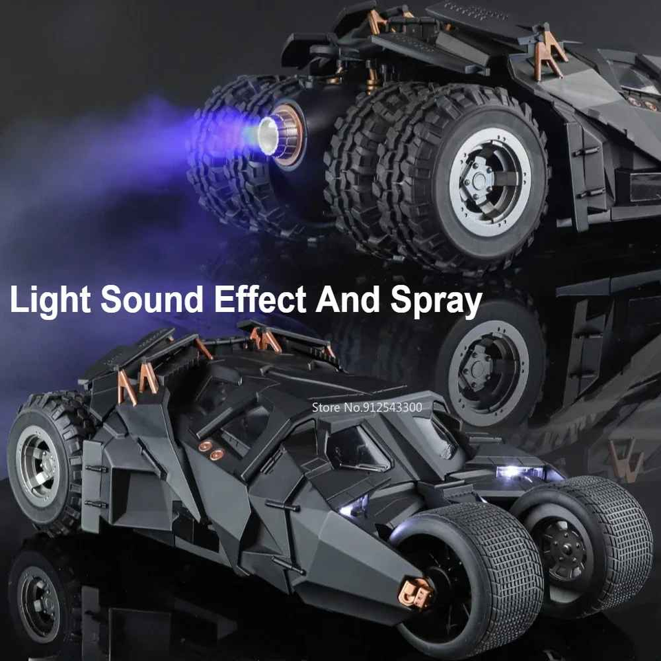 Batman Batmobile Model 1:18 Alloy Car Toy w/ Light, Sound & Spray ...