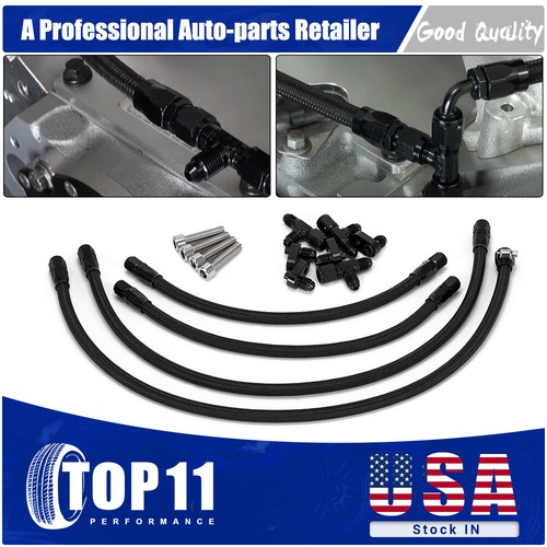 Fit LS LSX LS1 LS2 LS6 LM7 Steam Vent Hose Kit 4AN Complete Coolant ...