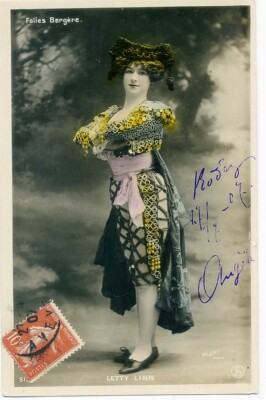 LETTY LINN French SINGER Dancer MUSIC HALL Theatre FOLIES BERGERE ...